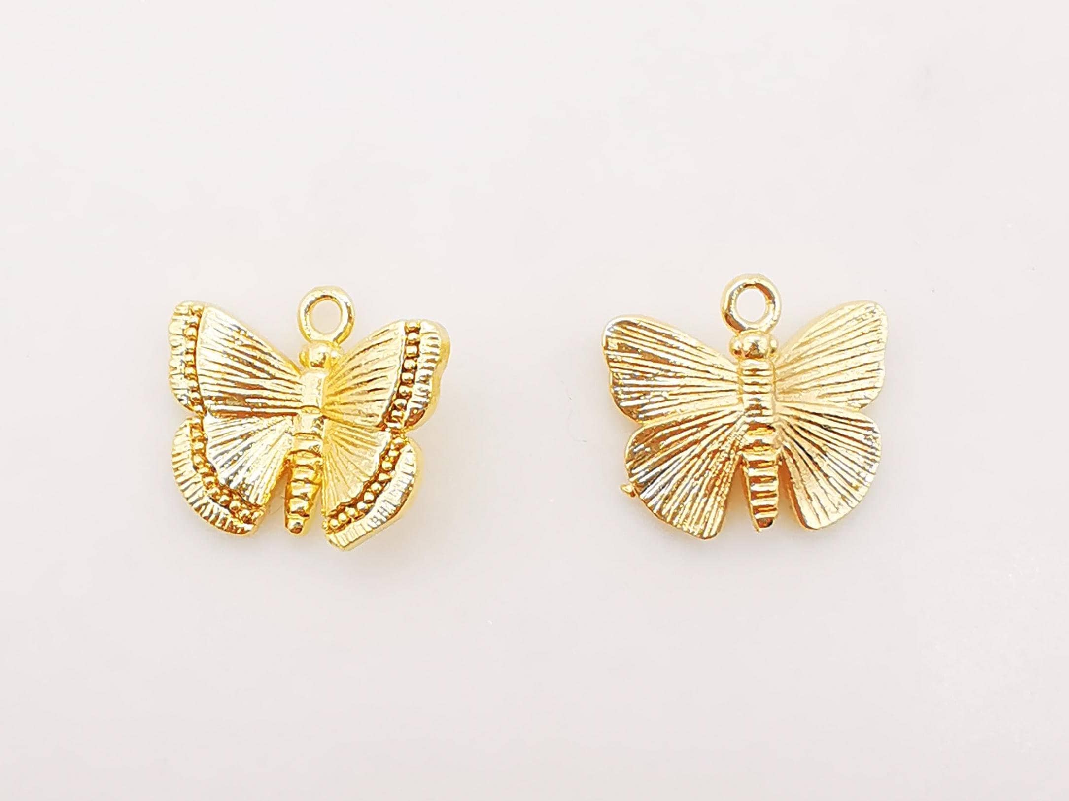 4PCS Bulk Gold Butterfly Charm Dainty Gold Plated Butterfly - Etsy