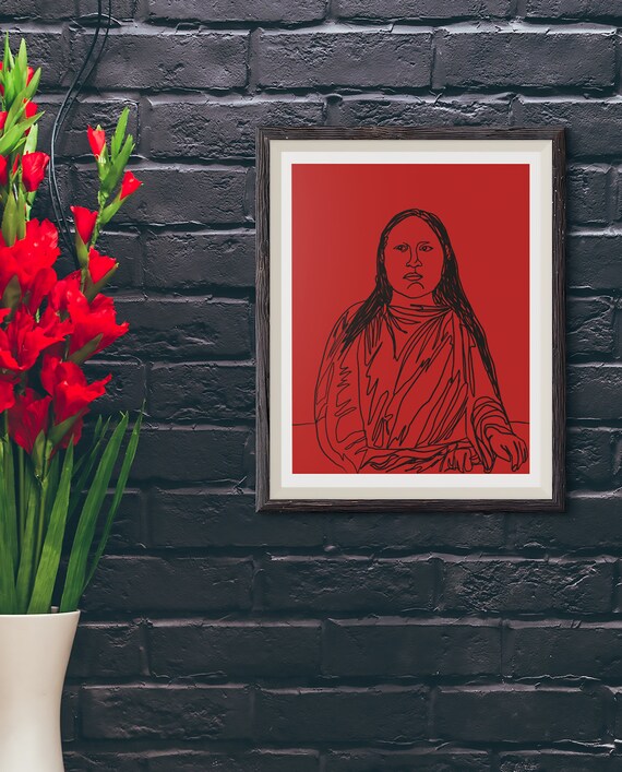 Indigenous Contemporary Art MMIWG Dene Woman Digital Portrait | Etsy