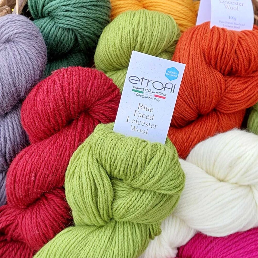 Etrofil Blue Faced Leicester Wool , 100% Merino Wool, Wool Yarn ...