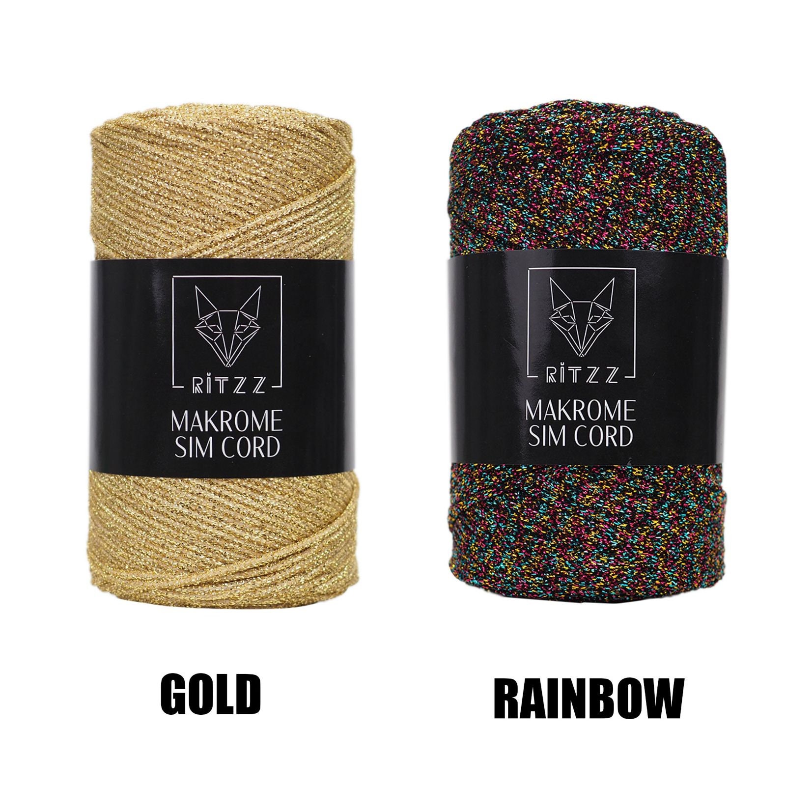 Glitter Macrame Cord: Shiny Metallic Yarn, 2mm, 250 Meters - Etsy