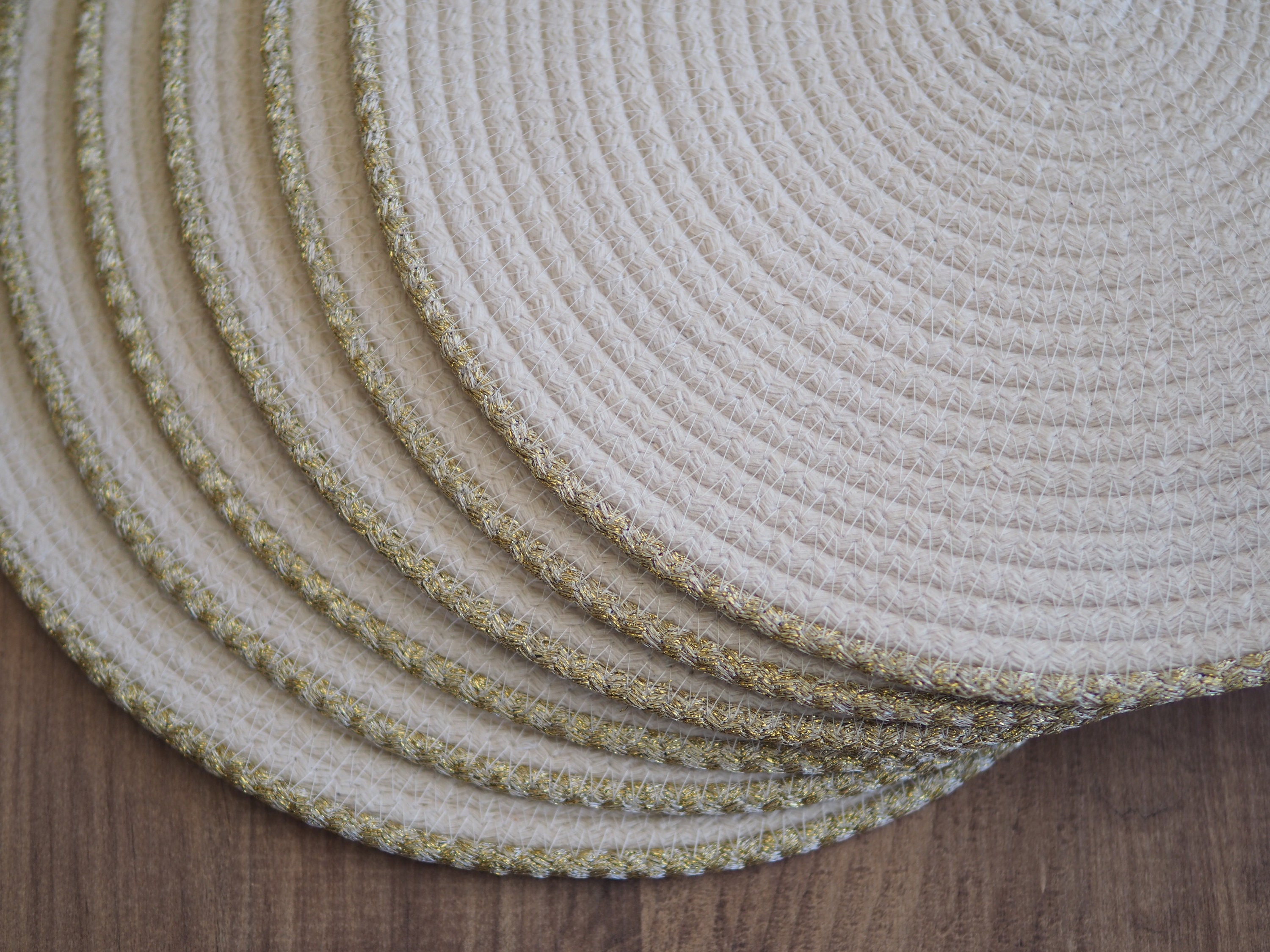 Cotton Rope Placemats, Braided Placemats, Round Placemats, Dining Table ...