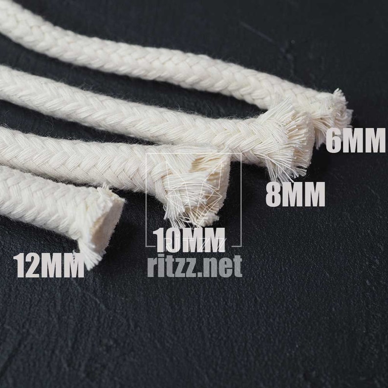 Braided Cotton Macrame Cord: Chunky Natural Fiber Rope (6-12MM) - Etsy