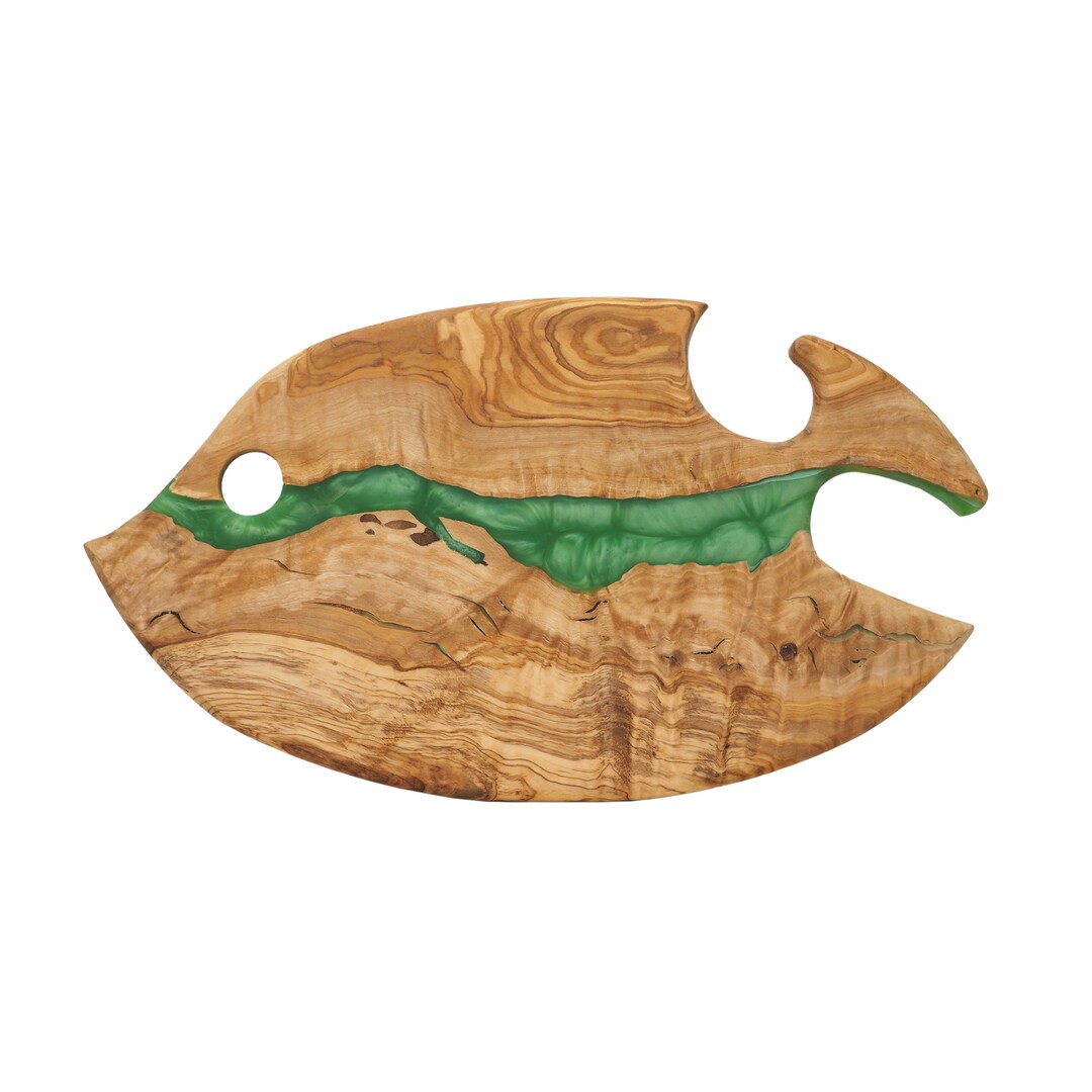 Epoxy Resin Cutting Board Handmade Fish Figured Delicatessen & Kitchen ...