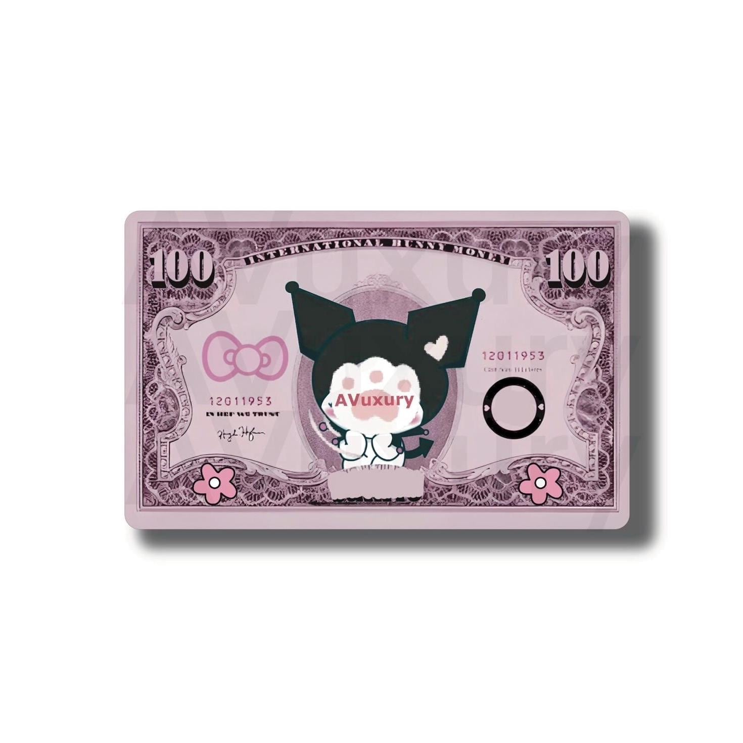 Cute Dollar Bill Sanrriho Sticker - Waterproof Vinyl Decal - Etsy