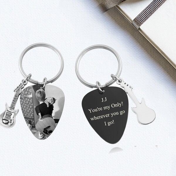 Guitar Keychain - Etsy