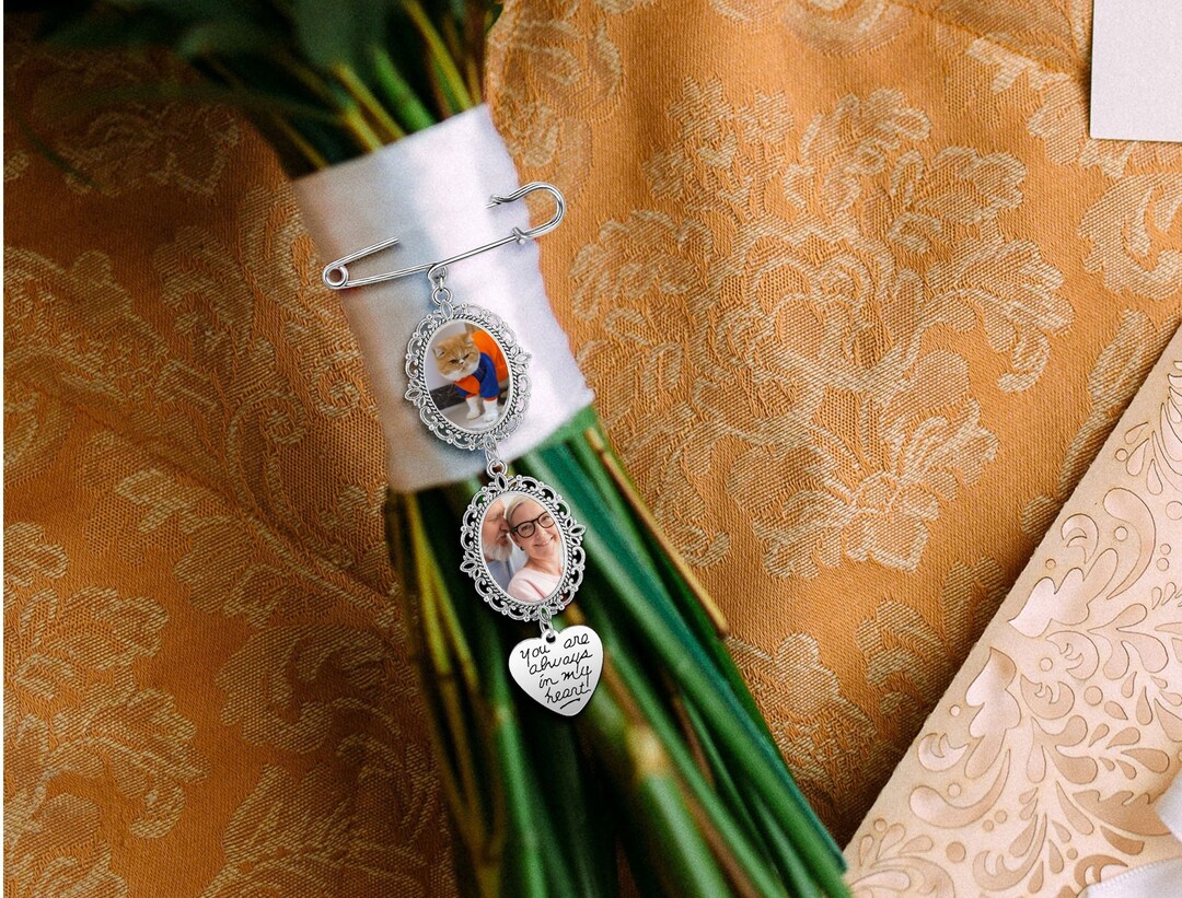 Personalized Charms for Bouquets, Photo Bouquet Charm, Bouquet Charm ...
