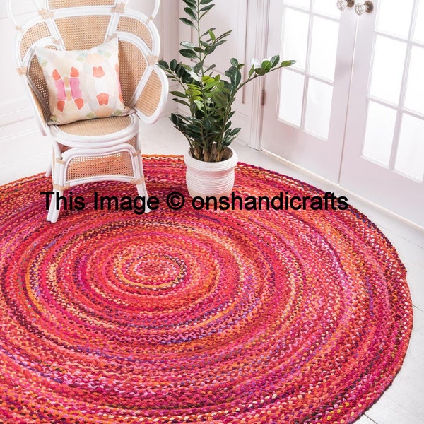 Round Rag Rug - Etsy