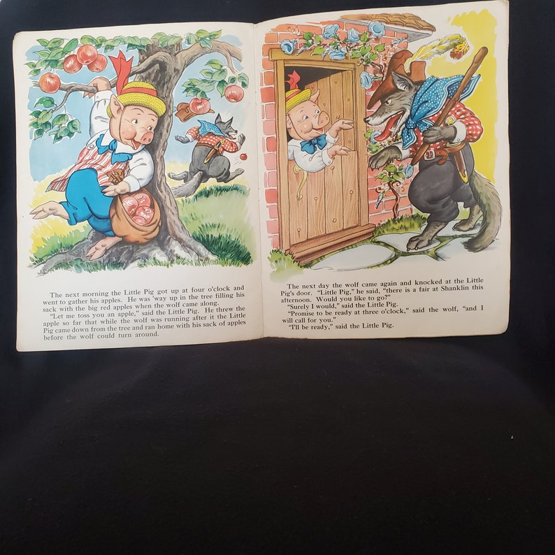 1939 the Three Little Pigs - Merrill Publishing Co. - Pictures by Milo ...
