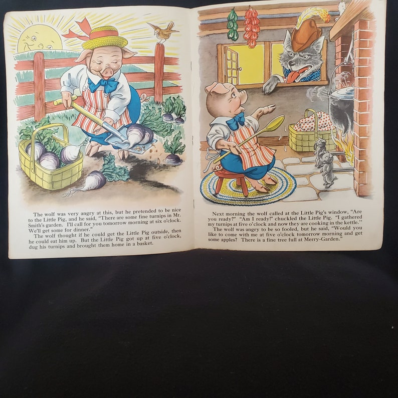 1939 the Three Little Pigs - Merrill Publishing Co. - Pictures by Milo ...