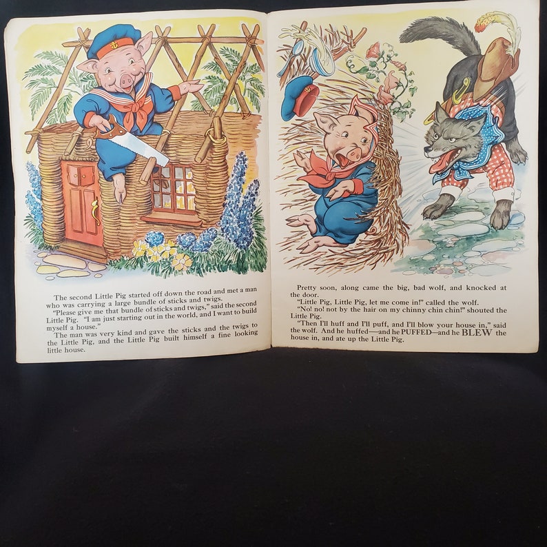 1939 the Three Little Pigs - Merrill Publishing Co. - Pictures by Milo ...