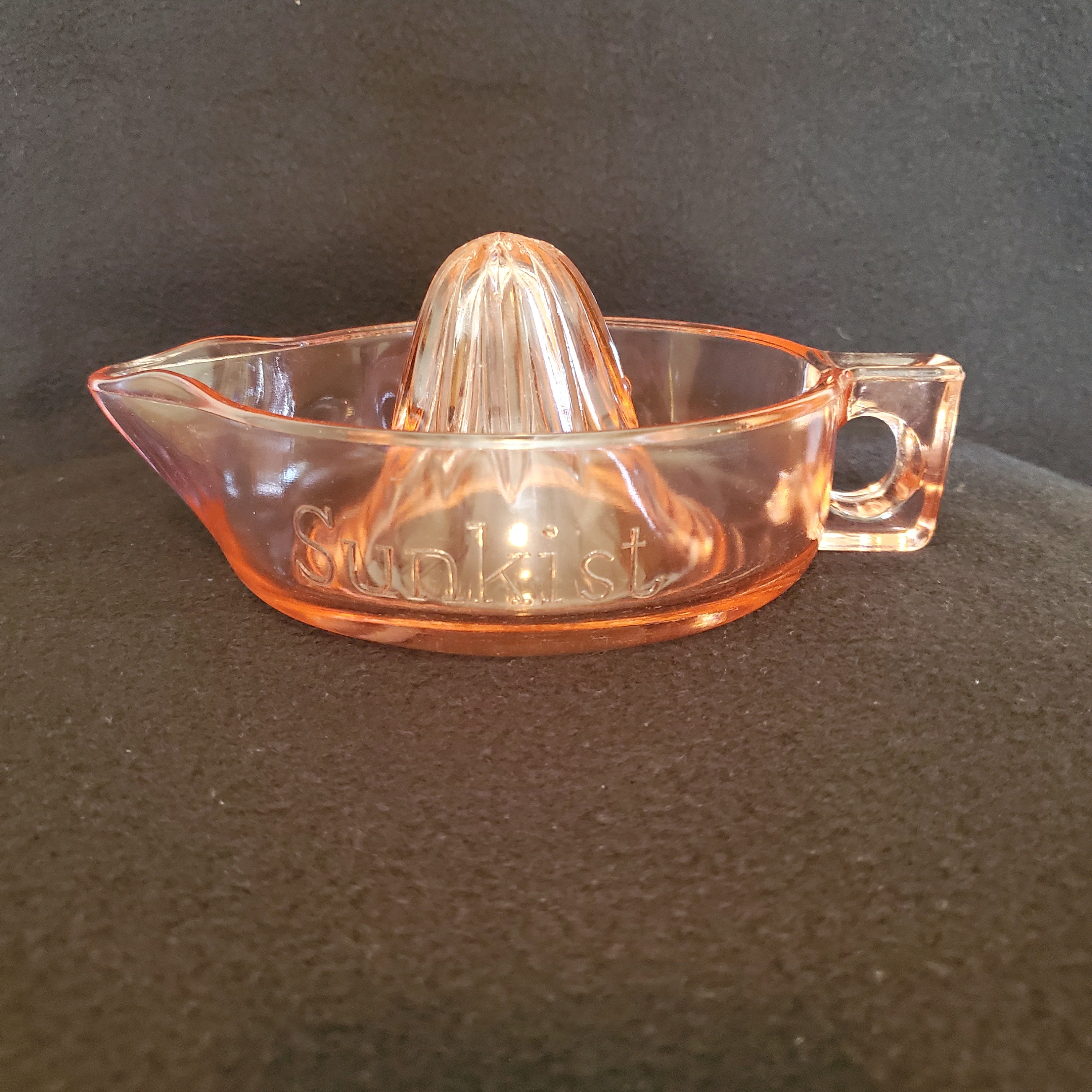 Vintage 1940's Sunkist Citrus Juicer Reamer - Pink Depression Glass ...