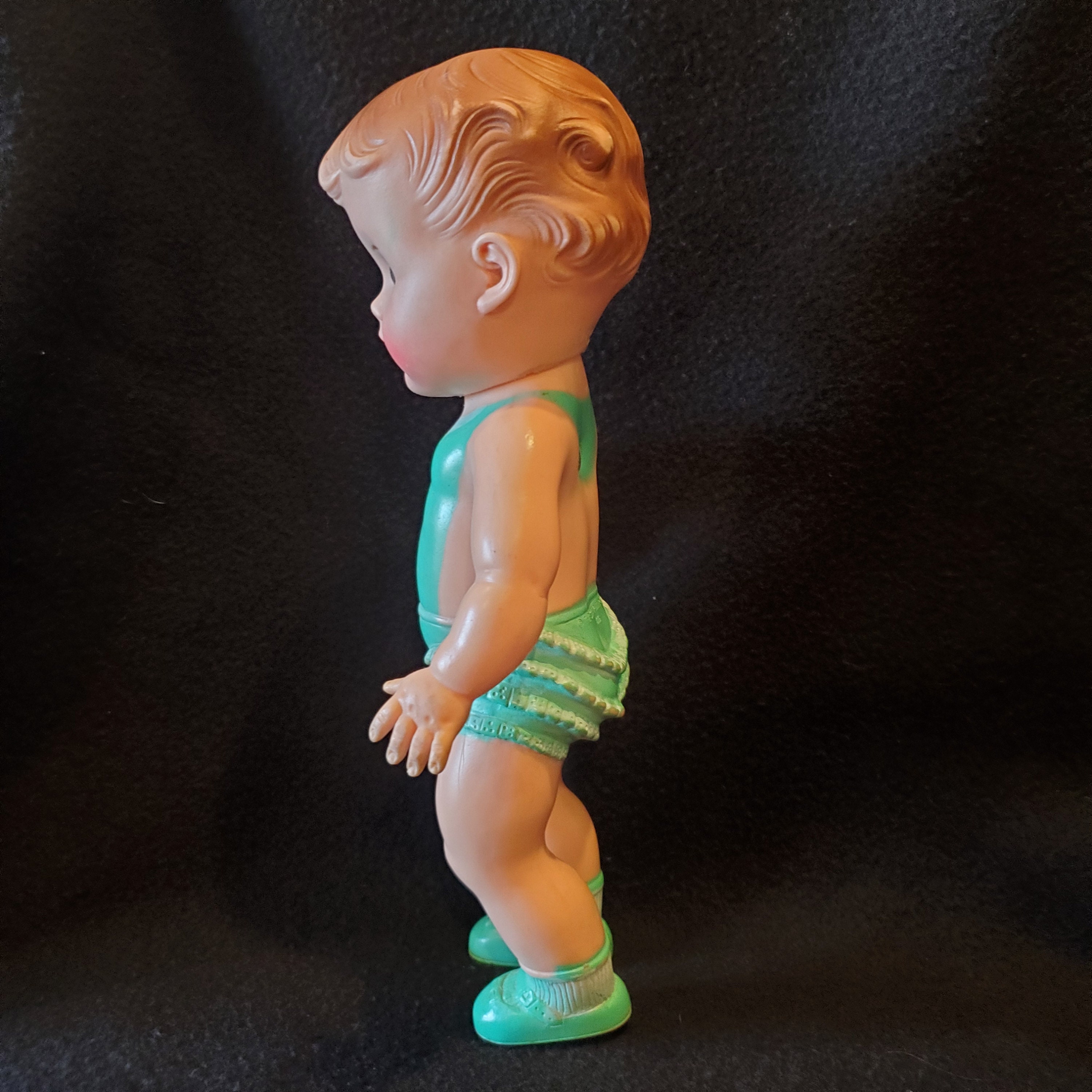 1955 Sun Rubber Squeeze Doll teal Romper REF 037 - Etsy
