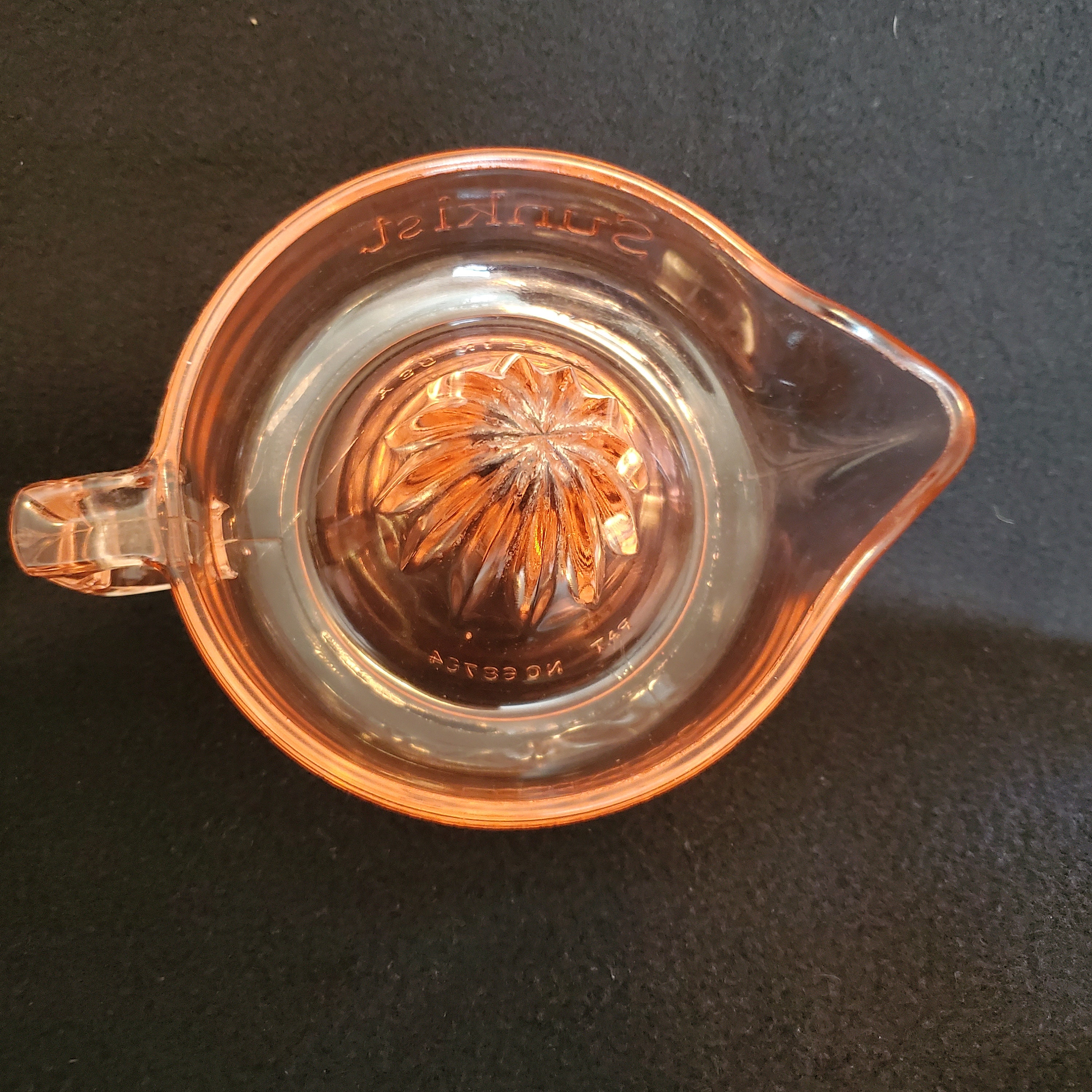 Vintage 1940's Sunkist Citrus Juicer Reamer Pink Depression Glass REF ...