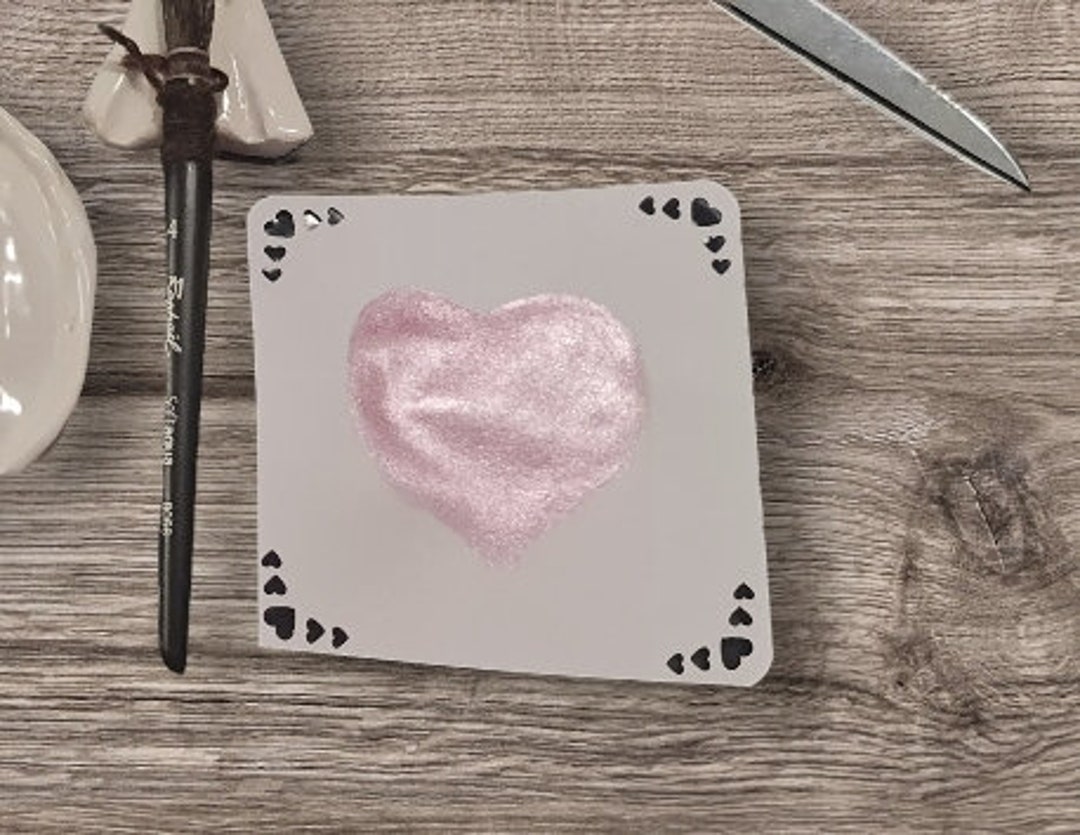 Handmade Artisan Watercolor Metallic Pastel Pink Metallic Tint for ...