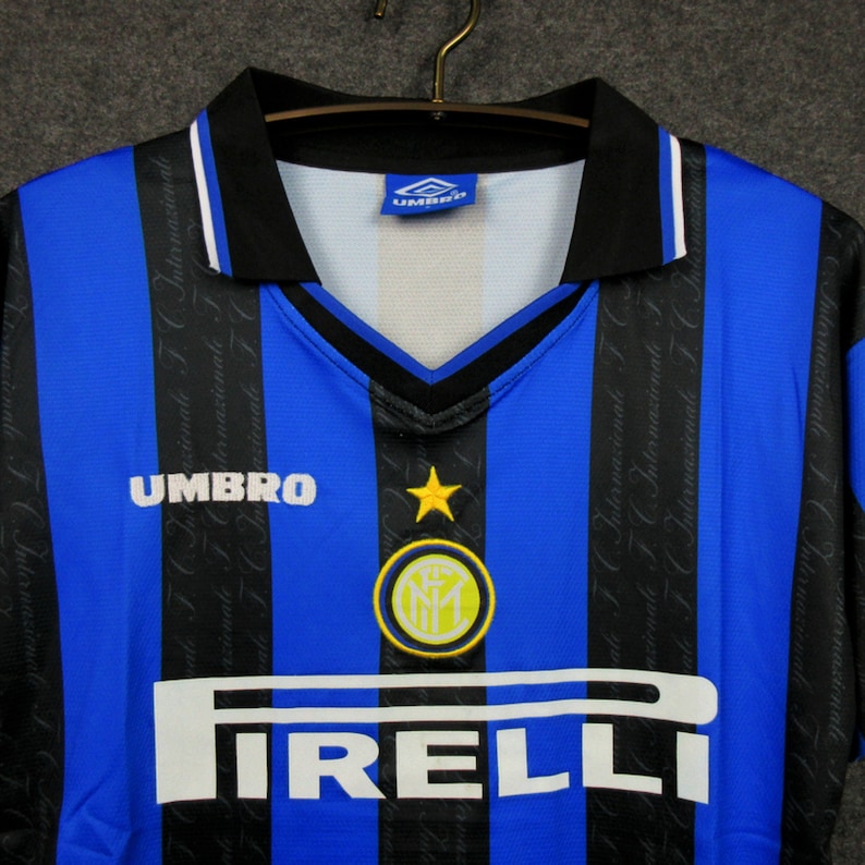 Inter Milan 1997/1998 Home Retro Football Kit Maglia Calcio Soccer ...