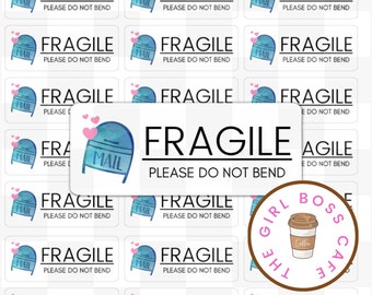 Fragile Care Labels, Fragile Stickers, Please Do Not Bend Label ...