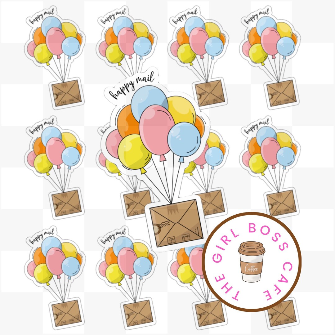 HAPPY MAIL STICKERS | Cute Stickers | Fun Stickers for Small Business ...