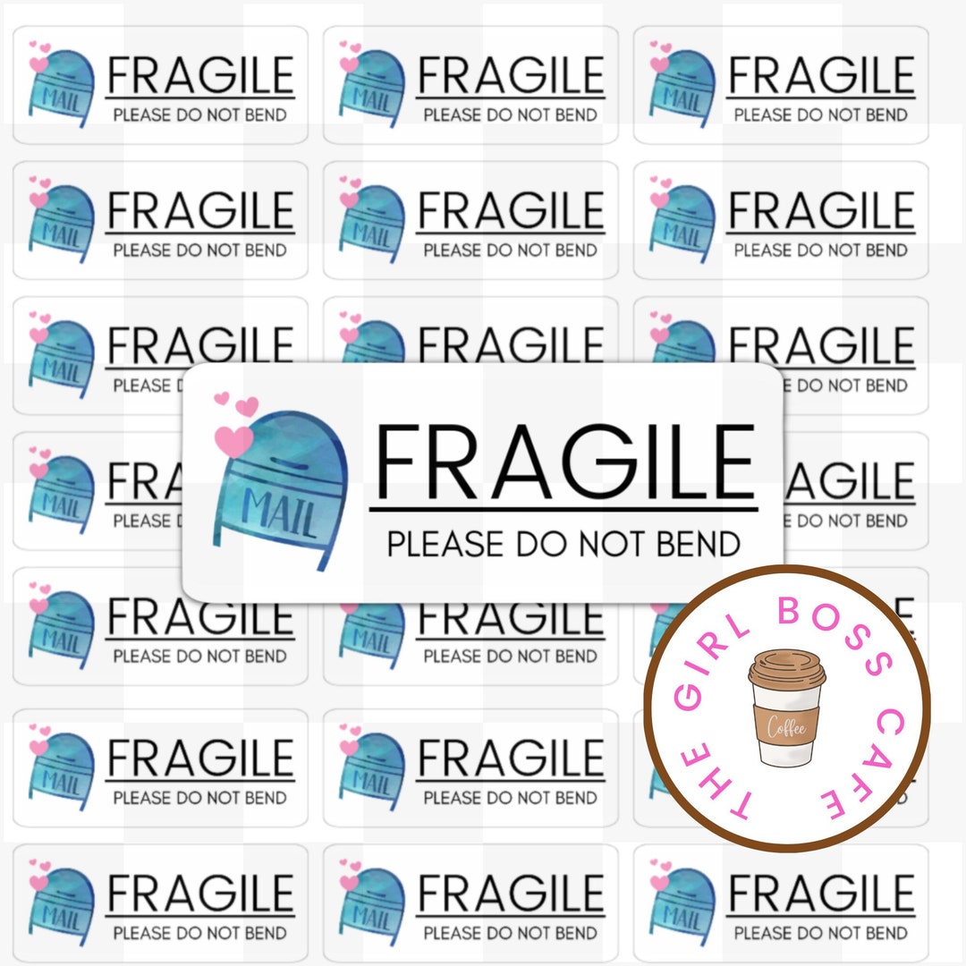 Fragile Please Do Not Bend Stickers | Cute Mailing Stickers | Packaging ...