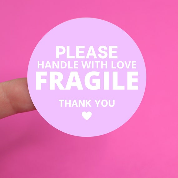 Purple Fragile Stickers 2 Inch Small Business Stickers - Etsy