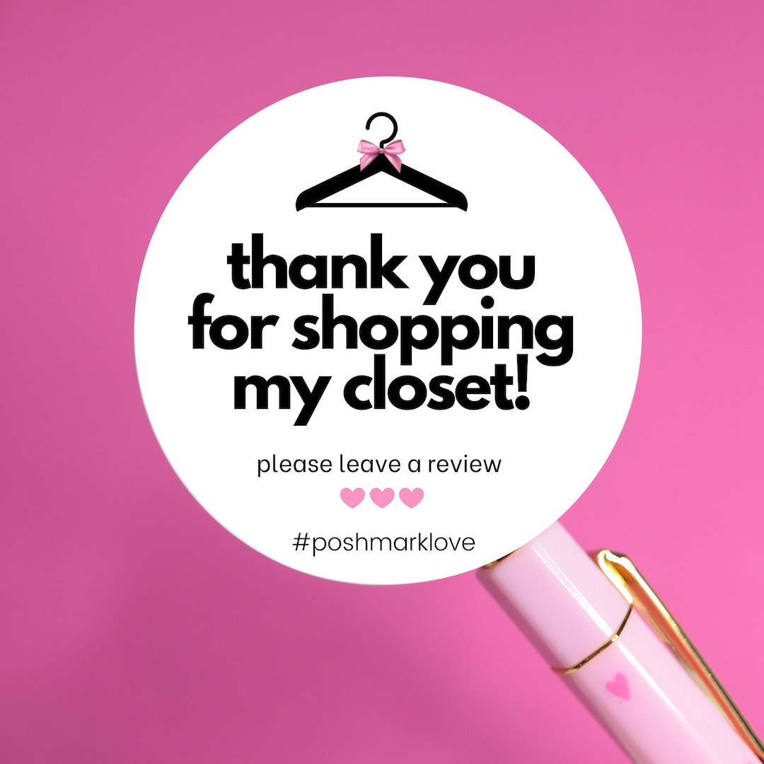 Thank You Stickers Poshmark Love Packaging Stickers 2 Inch Stickers ...