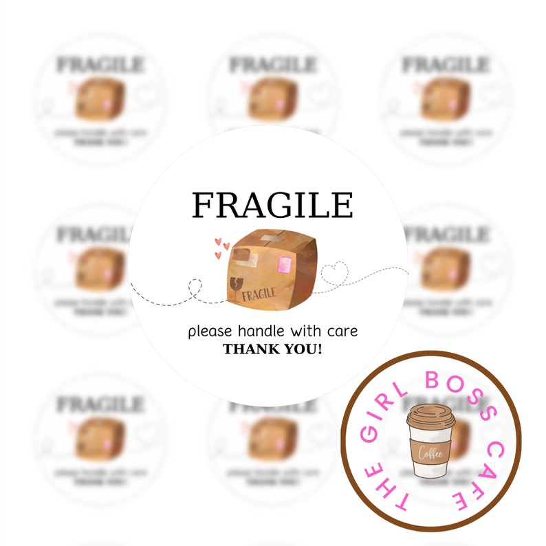 Fragile Handle With Care Stickers 2 Inch Small | Etsy