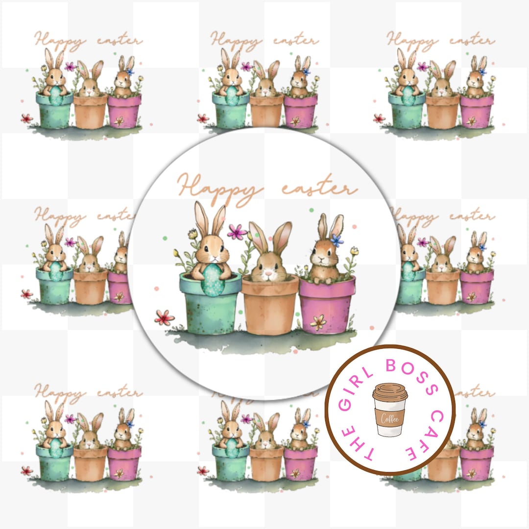 Happy Easter Stickers, Easter Bunnies, Easter Wishes, Letter Mail ...