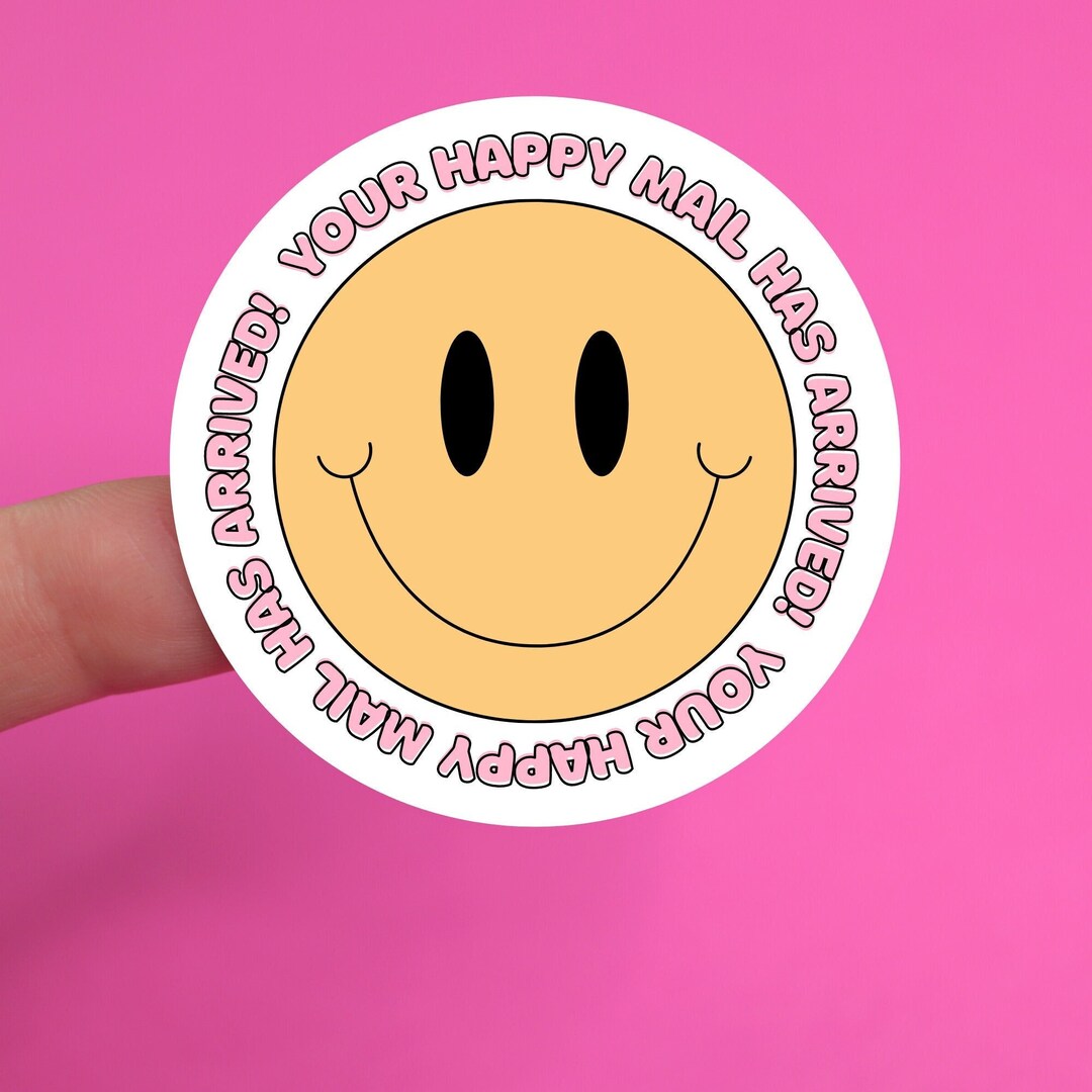 Happy Mail Stickers | Your Happy Mail Has Arrived! Smiley Face Stickers ...