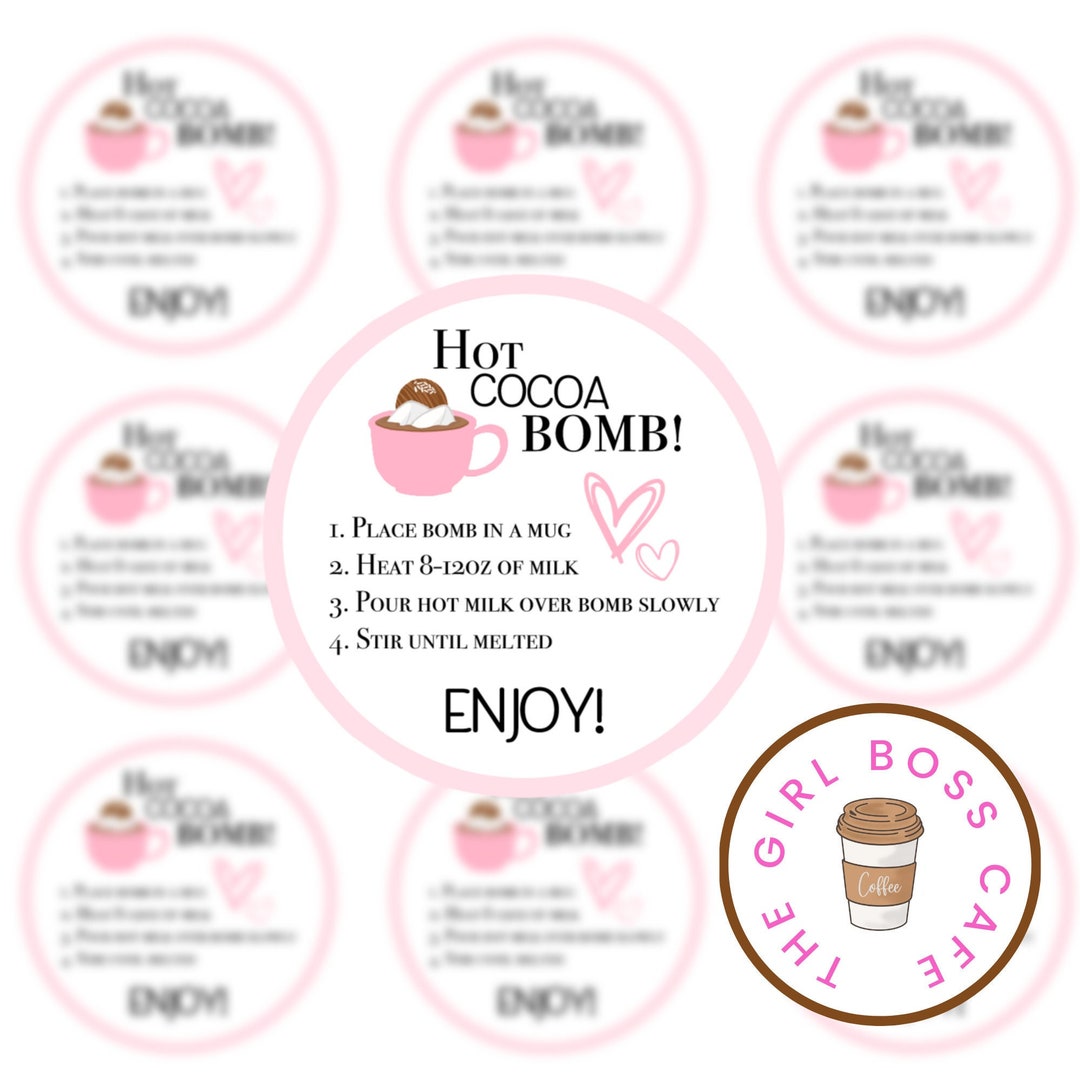 Hot Cocoa Bomb Stickers, 2 Inch Stickers, Stickers for Hot Chocolate ...