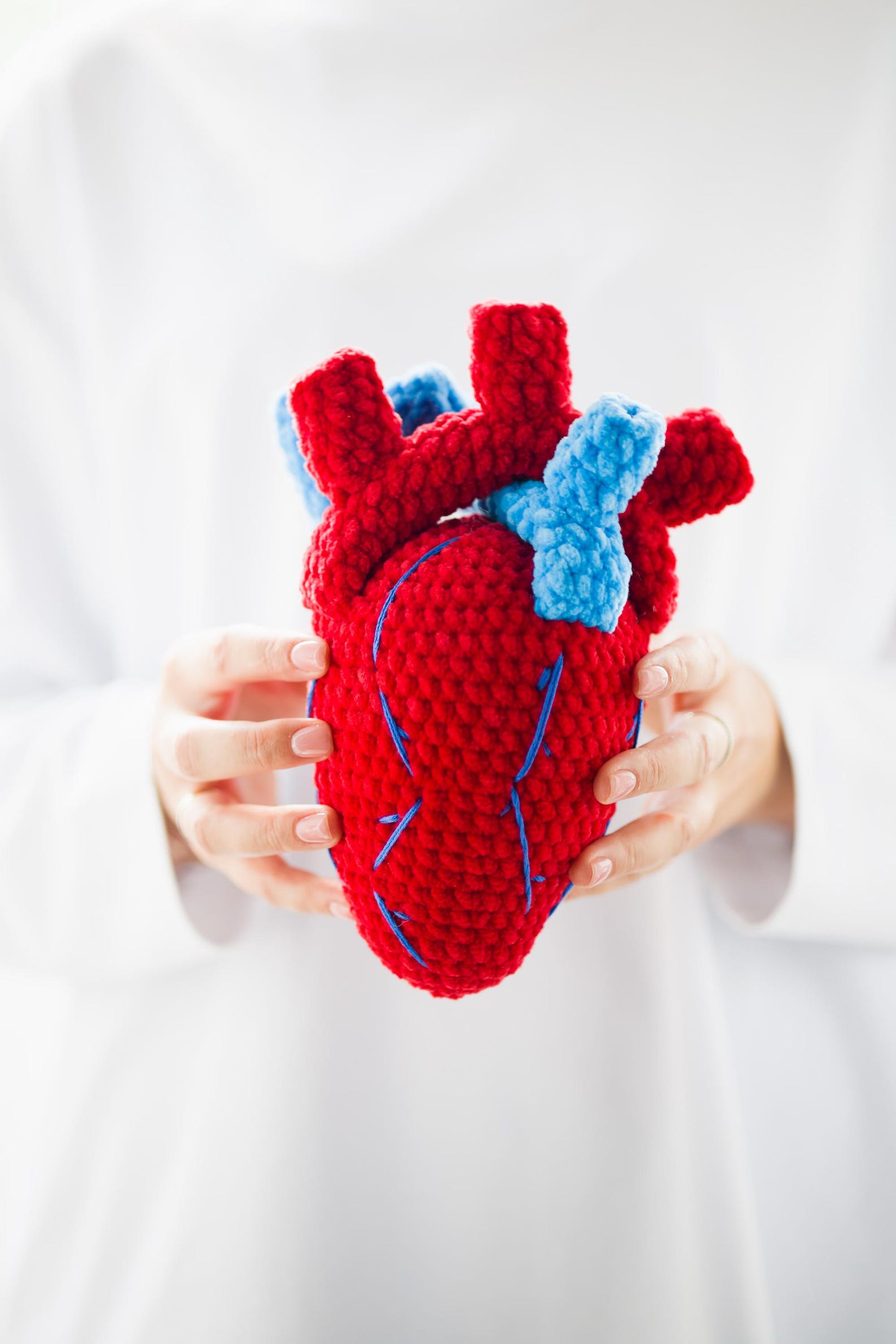 Crochet Pattern Anatomical Heart, Pattern in English, Amigurumi ...