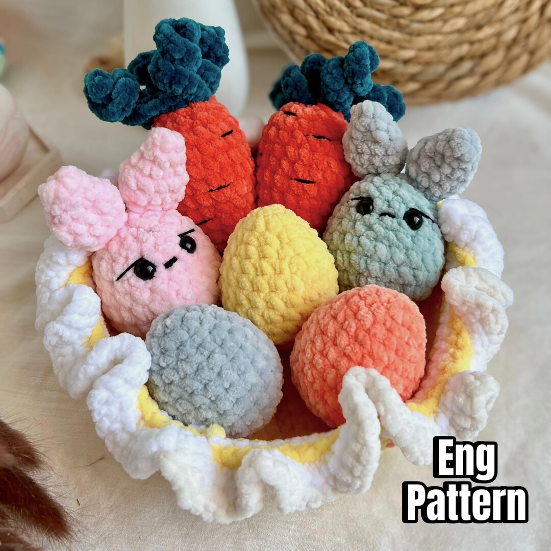 Crochet Easter Basket Pattern. Crochet Pattern for Easter Bunnies ...