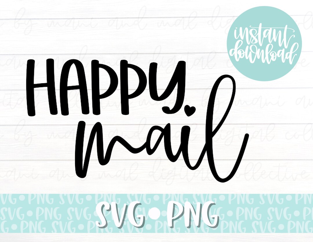 Happy Mail SVG Packaging Stickers Cute Packaging for Small - Etsy