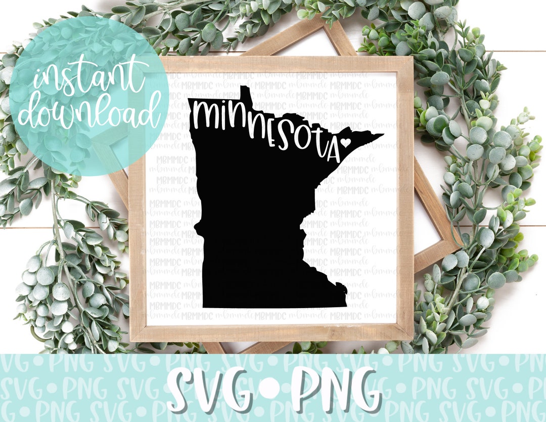 Minnesota SVG State Svg Cut File Minnesota Digital File - Etsy