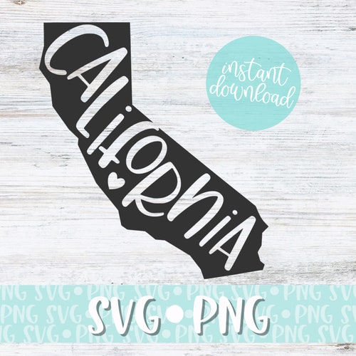 California State SVG / Cut File / Cricut / Clip Art / - Etsy
