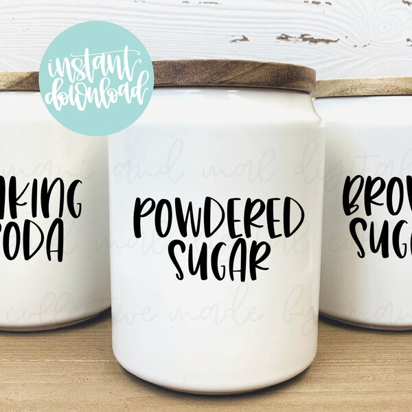 Canister Labels Svg - Etsy