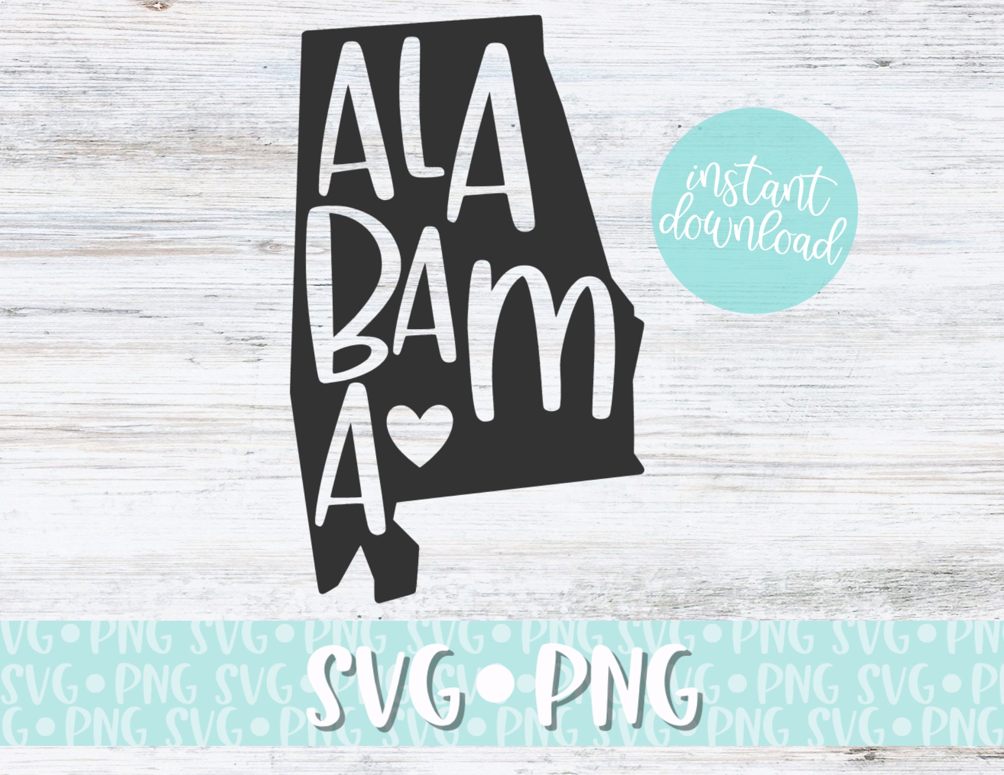 Alabama SVG State Svg Cut File Alabama Digital File for | Etsy