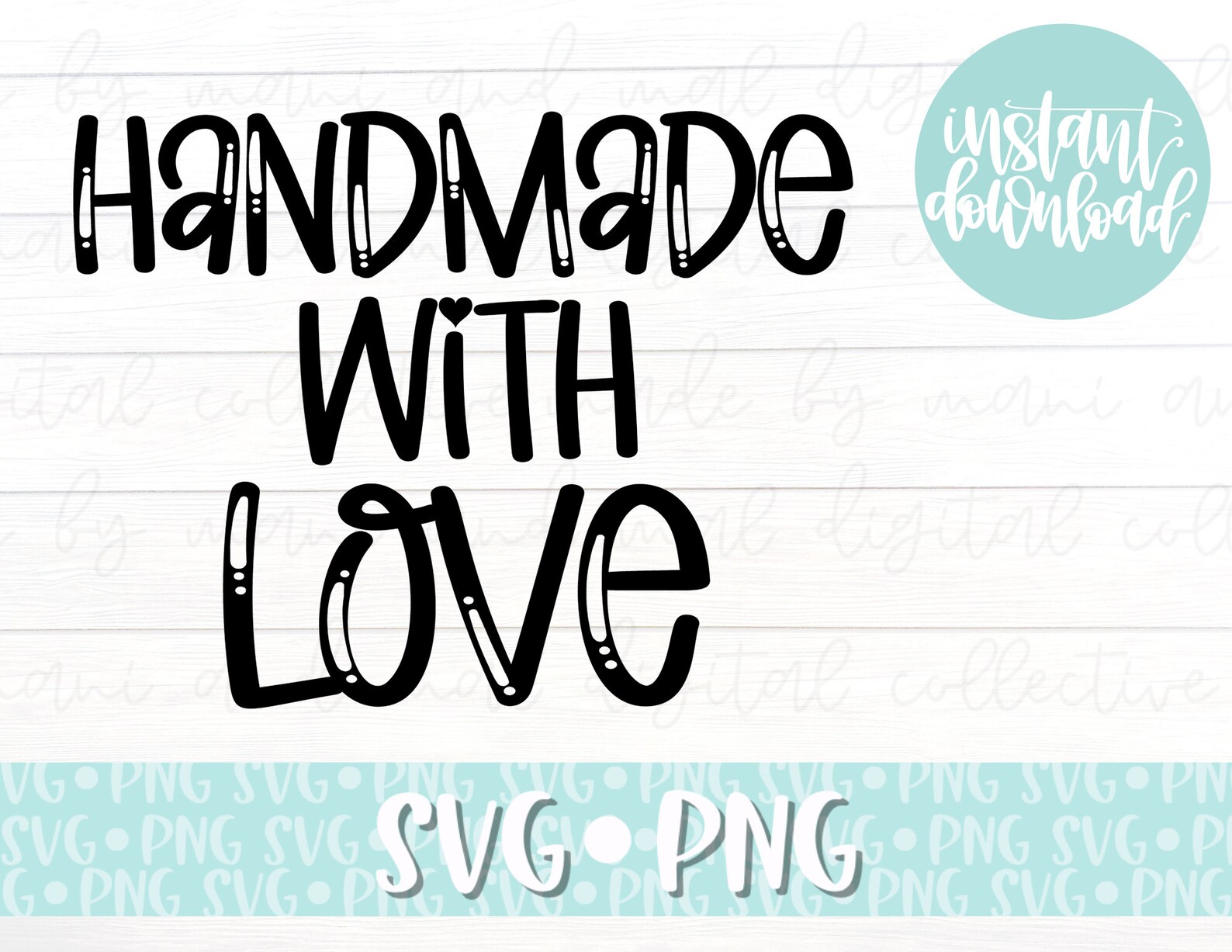 Handmade With Love SVG SVG for Small Businesses SVG Cut - Etsy