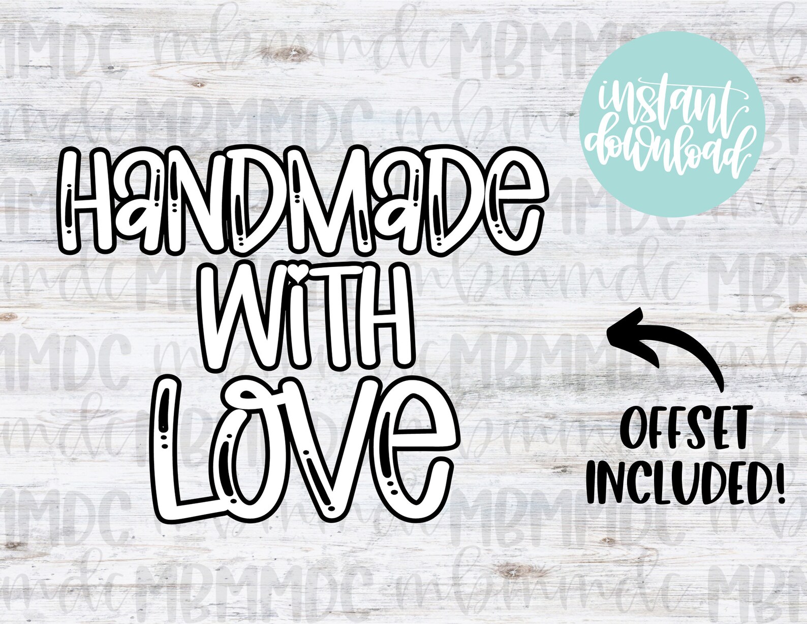 Handmade With Love SVG SVG for Small Businesses SVG Cut - Etsy