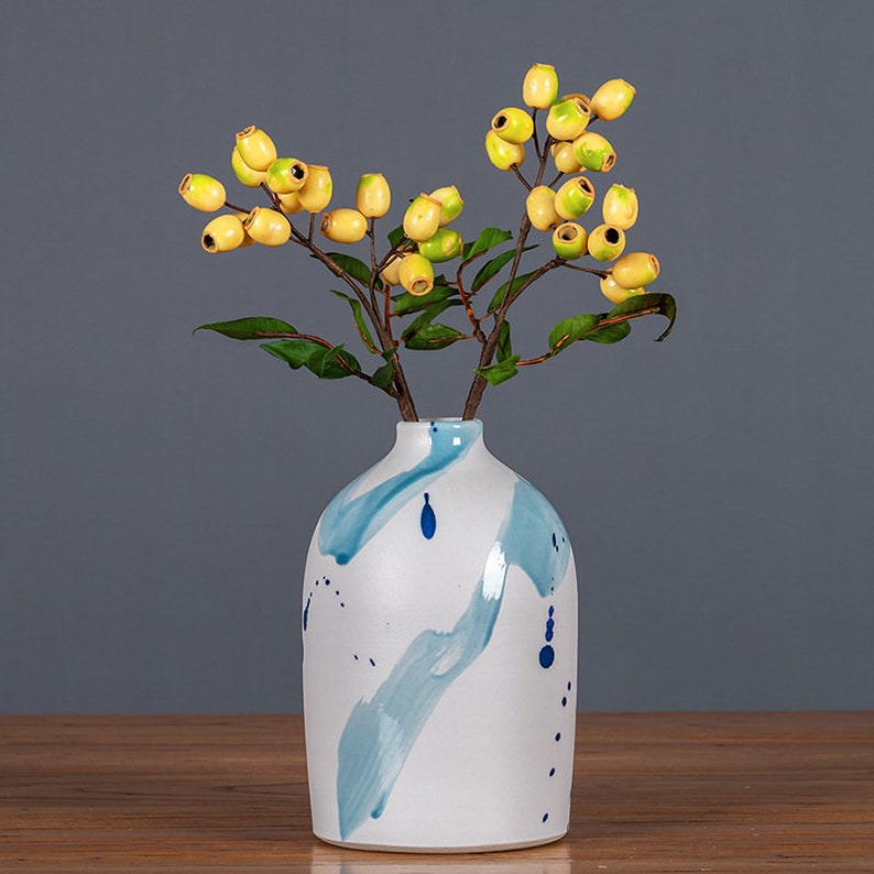 Loquat Fruit Stem With Foliage Artificial, Faux Berry Branch, Quality ...