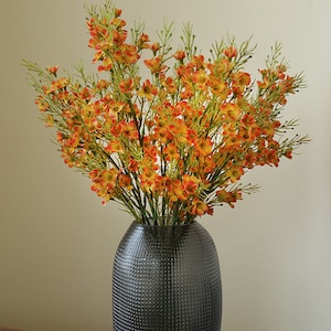 Fake Wax Flower Stem, Rustic Wildflower, Artificial Flower, Home Floral ...