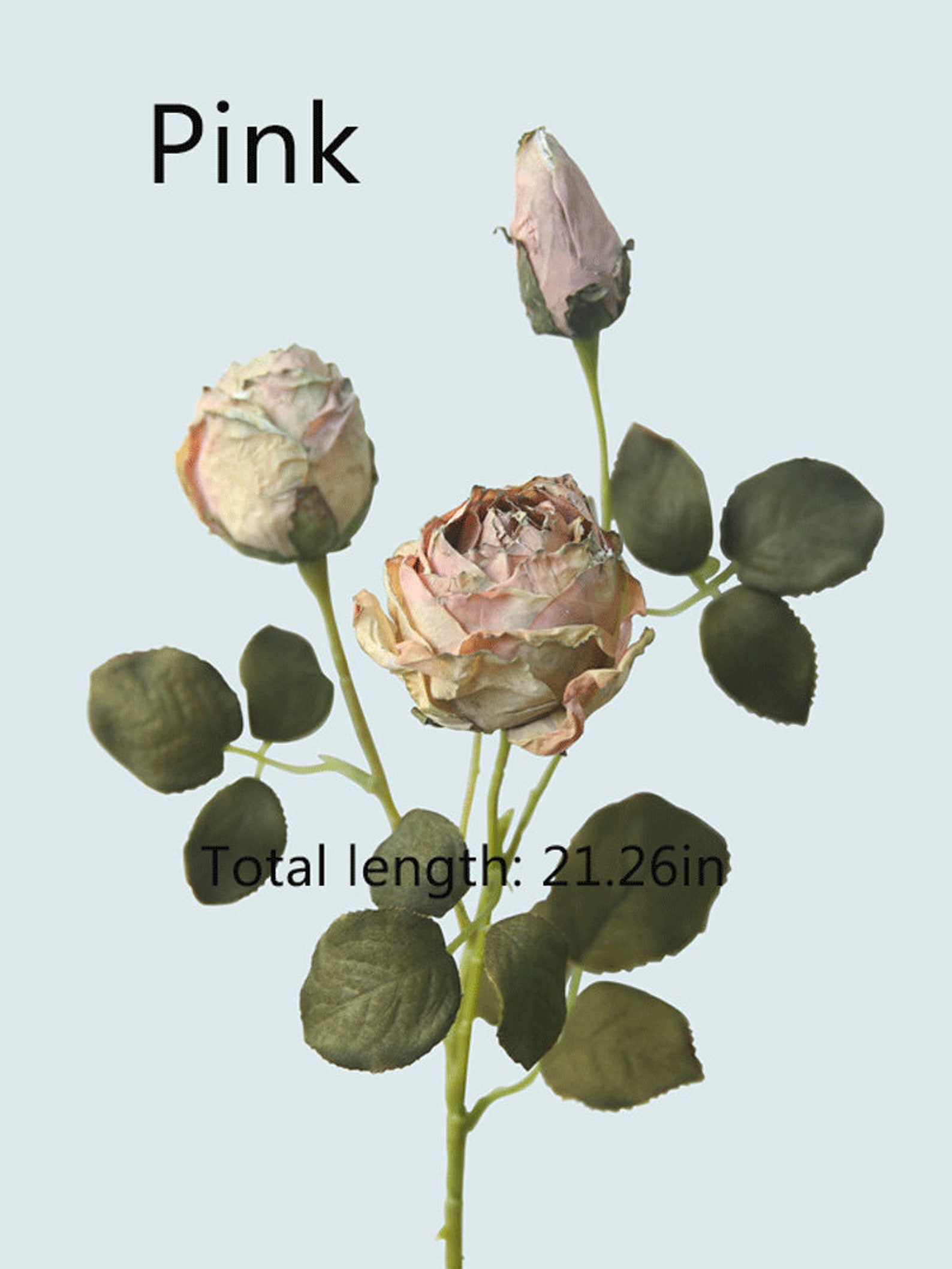 Dried Rose Stems With Buds, Artificial Flower Crafts, Vintage Home ...