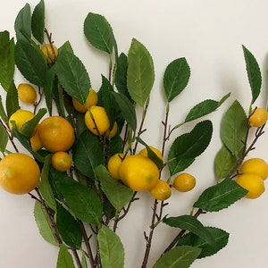 Artificial Fresh Lemon Fruit Fake Lime Arrangement Plastic Citrus Plant ...