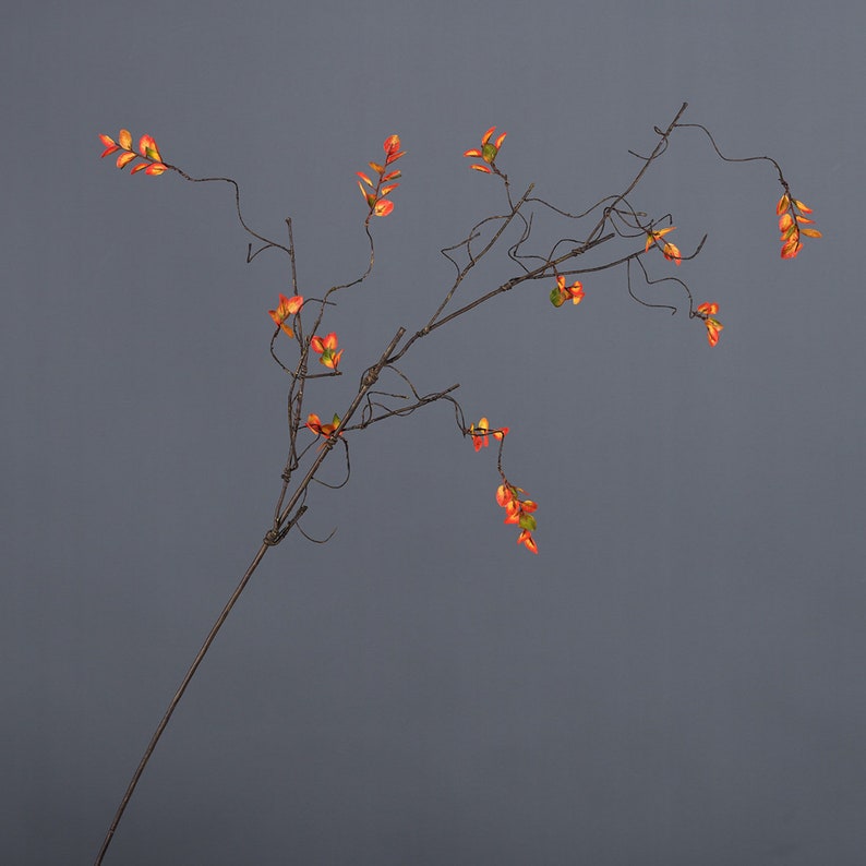 61.81“ Autumn Leaf Long Stem Fake Tree Branch With Fall Foliage Home ...