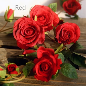 Artificial Climbing Rose Vine With Leaf, Faux Trailing Flower Cane ...