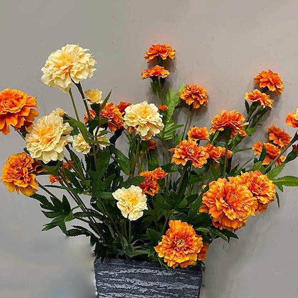 Artificial Marigold Flowers - Etsy