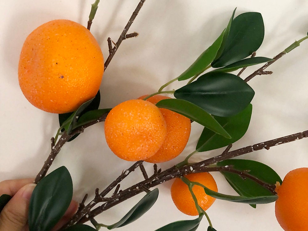Artificial Orange Fruit Arrangement Fake Kumquat Stem Plastic Floral ...