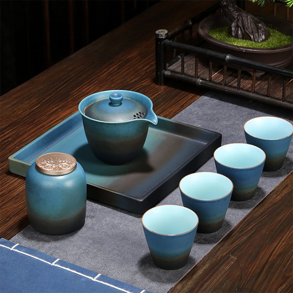 Drink & Barware Tea Cups & Sets Drinkware Japanese rough pottery kungfu ...
