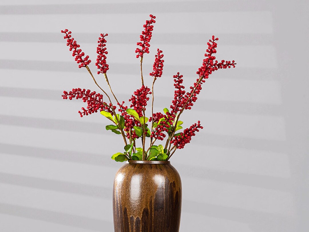 Realistic Berry With Foliage, Artificial Small Wild Fruit, Fall Flower ...