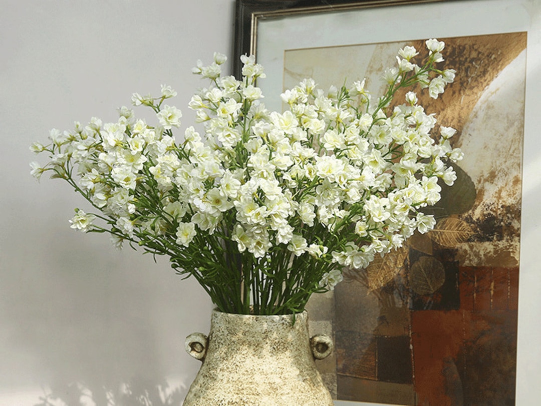 Fake Violet Flower Stem With Buds, Faux Delphinium Long Spray ...