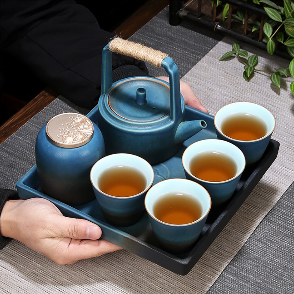 Drink & Barware Tea Cups & Sets Drinkware Japanese rough pottery kungfu ...
