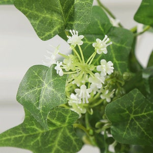 Ivy With Small Flower Artificial, Climbing Long Vine Wall Hanging With ...